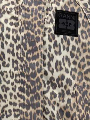 GANNI Leopard Raincoat Jacket