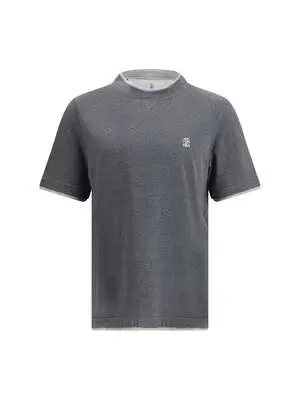 Brunello Cucinelli T-shirt In Cotton With A Logo