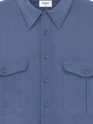Saint Laurent Certified Viscose And Silk Shirt