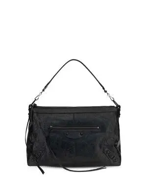 Balenciaga Le City Moto Medium Shoulder Bag - Black