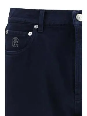 Brunello Cucinelli Garment-dyed Denim Pants