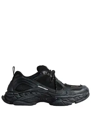 Balenciaga Sneakers Triple S.2 In Mesh With Worn Effect - Black