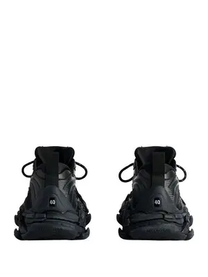 Balenciaga Triple S Sneakers In Mesh With Distressed Effect - Black