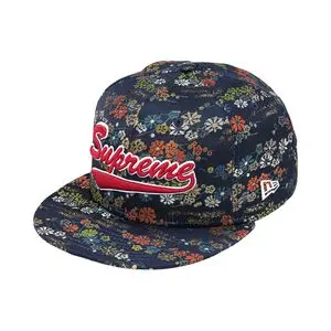 Supreme Floral Jacquard New Era Hat - Blue