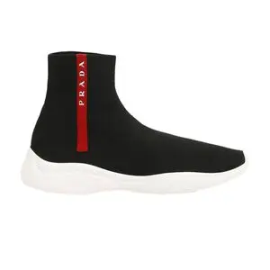 Prada Logo Sock Knit High White