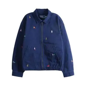 Polo Ralph Lauren Piece-dyed Twill Nautical Embroidered Windbreaker 'navy - Blue
