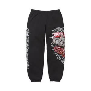 Supreme Monster Jam Grave Digger Bones Sweatpant - Black