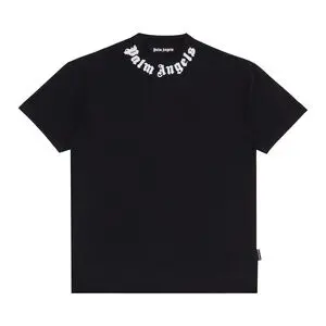 Palm Angels Neck Logo Tee /off White - Black