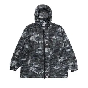 A BATHING APE Multi Pixel Camo Mesh Hoodie Jacket - Black
