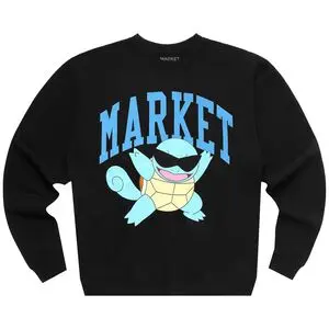 MARKET X Pokémon Squirtle Arc Chillin Crewneck - Black