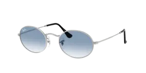 Ray-ban Sunglass Oval Metal - Clear Gradient Blue