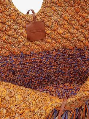 Zimmermann Raffia Shoulder Bag With Fringe