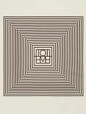 TOTEME Centered Monogram Silk Foulard