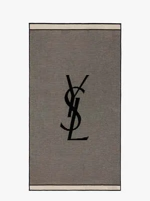 Saint Laurent Certified Cotton Striped Beach Towel - Multicolor