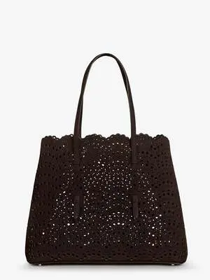 Alaïa Mina 37 Leather With Vienne Motif Shoulder Bag - Multicolor