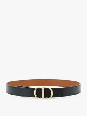 Dior Cd Icon Leather Belt - Multicolor