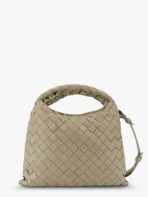 Bottega Veneta Mini Hop Leather Crossbody Bag With Intrecciato Pattern - Multicolor