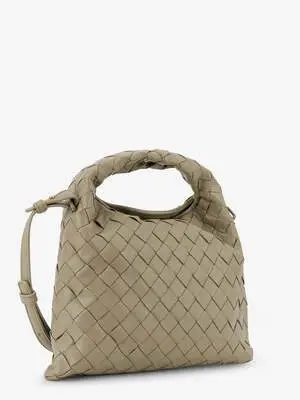 Bottega Veneta Mini Hop Leather Crossbody Bag With Intrecciato Pattern - Multicolor