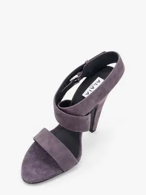 Alaïa Suede Heeled Sandals With Ankle Strap - Multicolor