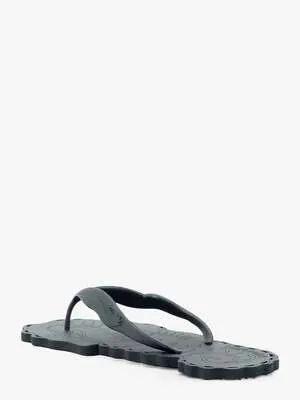 Zimmermann Seafoam Thong Rubber Sandals - Black