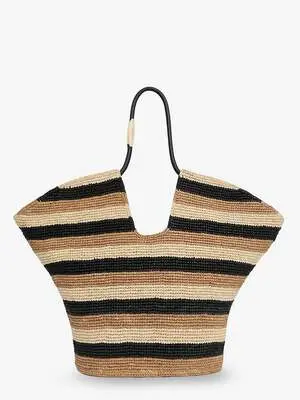 Zimmermann ZIMMERMANN Golden Time Raffia Shoulder Bag Multicolor