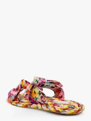 Zimmermann Raffia Bow Detail Sandals - Blue