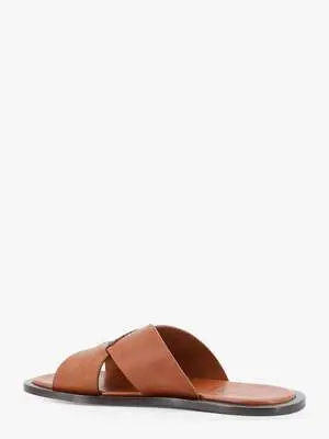 Loewe Flex Leather Sandals With Crisscross Detail