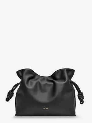 Loewe Flamenco Leather Clutch Bag - Black