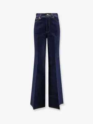 Zimmermann Cotton Denim Flare Jeans - Multicolor