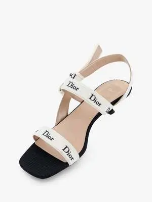 Dior J'adior Embroidered Canvas Sandals