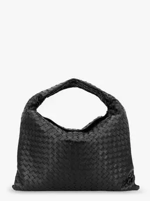 Bottega Veneta Hobo Shoulder Bag With Intreccio Pattern - Black