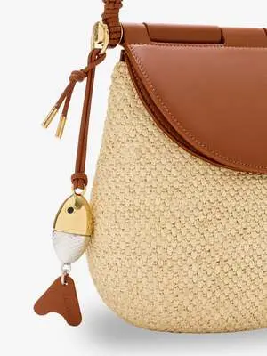 Loewe Raffia And Leather Pescador Crossbody Bag - Multicolor
