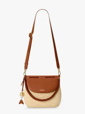 Loewe Raffia And Leather Pescador Crossbody Bag