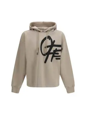 Off-White Spray Logo Skate Hoodie - Cream