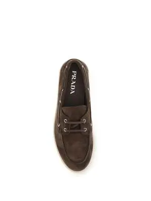 Prada Suede Boat Loafers