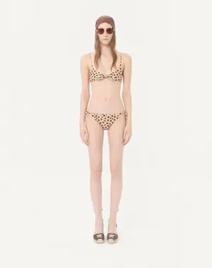 Valentino Garavani Lycra Swimsuit In Plus De Pois Dalmata Polka Dot