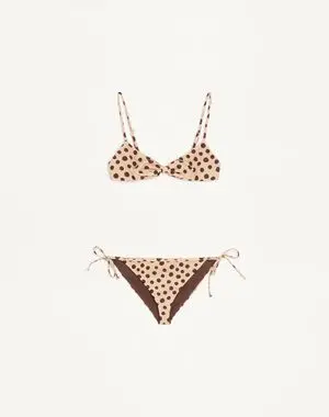 Valentino Garavani Lycra Swimsuit - Beige/chocolate