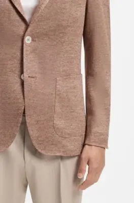 BOSS Slim-fit Jacket In Linen