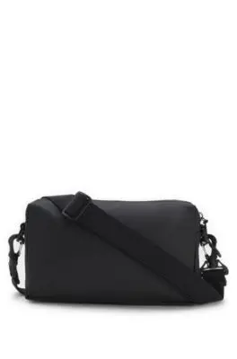 BOSS Faux-leather Crossbody Bag With Reflective Logo