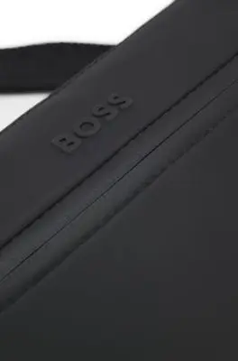 BOSS Faux-leather Crossbody Bag With Reflective Logo
