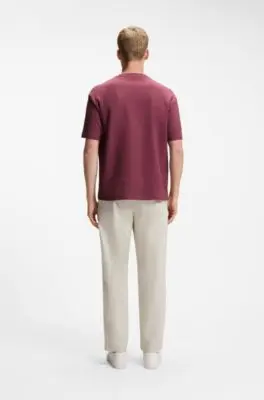 BOSS Relaxed-fit T-shirt In Ribbed Cotton