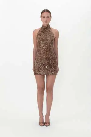 SAU LEE Jacqui Sequin Mini Dress