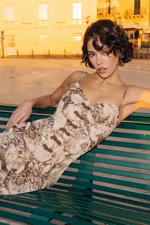 SAU LEE Neyla Chiffon Dress