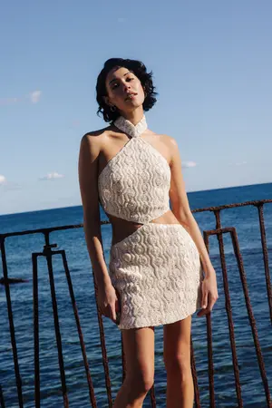 SAU LEE Marlo Knit Mini Dress