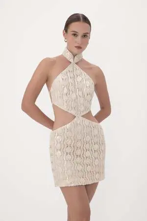 SAU LEE Marlo Knit Mini Dress