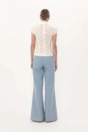 SAU LEE Iris Crochet Top
