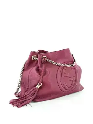 Gucci Soho Chain Strap Leather Medium Shoulder Bag - Pink