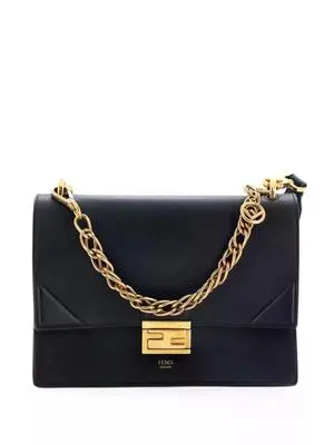 Fendi Kan U Leather Medium Shoulder Bag