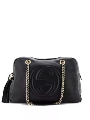 Gucci Soho Chain Zip Shoulder Bag - Black