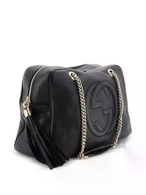 Gucci Soho Chain Zip Shoulder Bag - Black